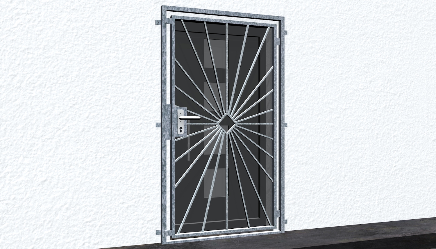 Achetez une porte grillagée sur mesure "Sun" | metallerie-sur-mesurefr